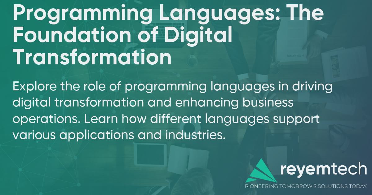 Programming Languages: The Foundation of Digital Transformation | Reyem ...